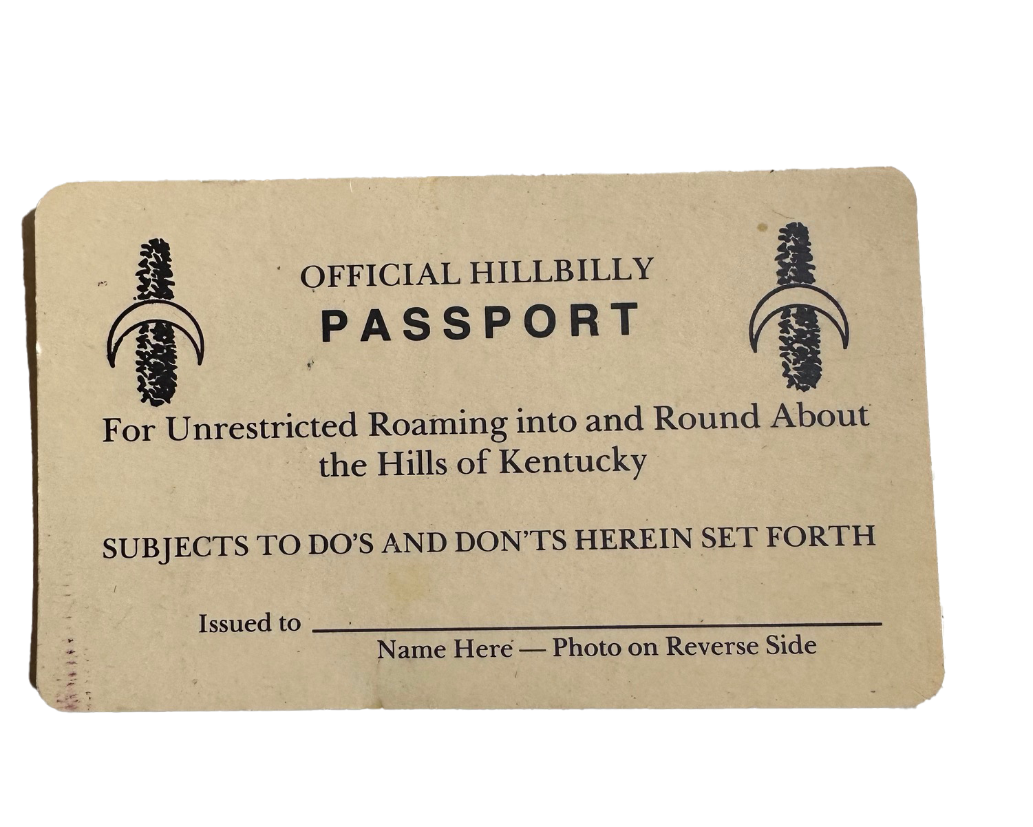Hillbilly Passport Cards – International Shrine Hillbillies